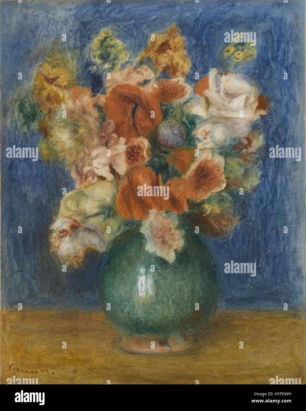 *Bouquet* by Pierre-Auguste Renoir captures a vibrant floral ...