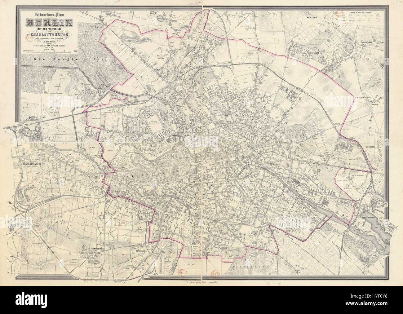 Map berlin created in hi-res stock photography and images - Alamy