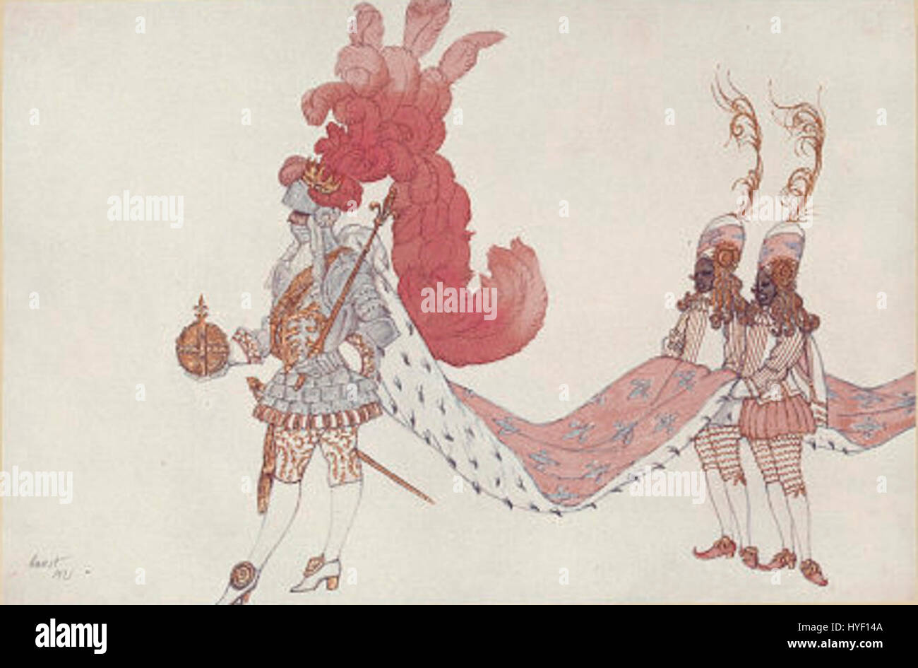 This set design by Leon Bakst for the ballet 'Sleeping Beauty' in 1938 ...