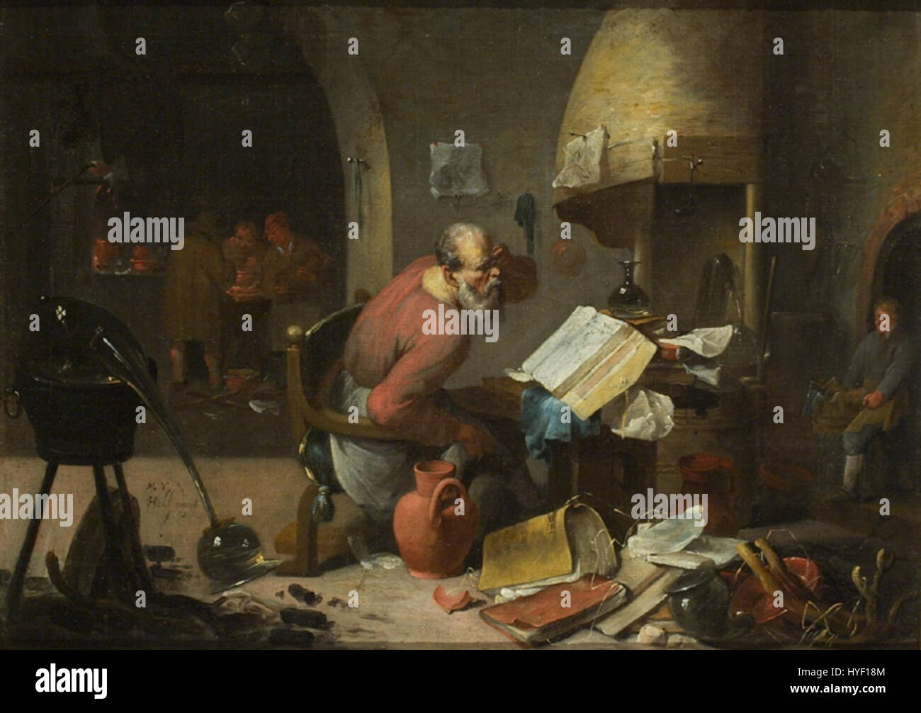 'An Alchemist at Work' by Mattheus van Helmont captures a moment in the ...