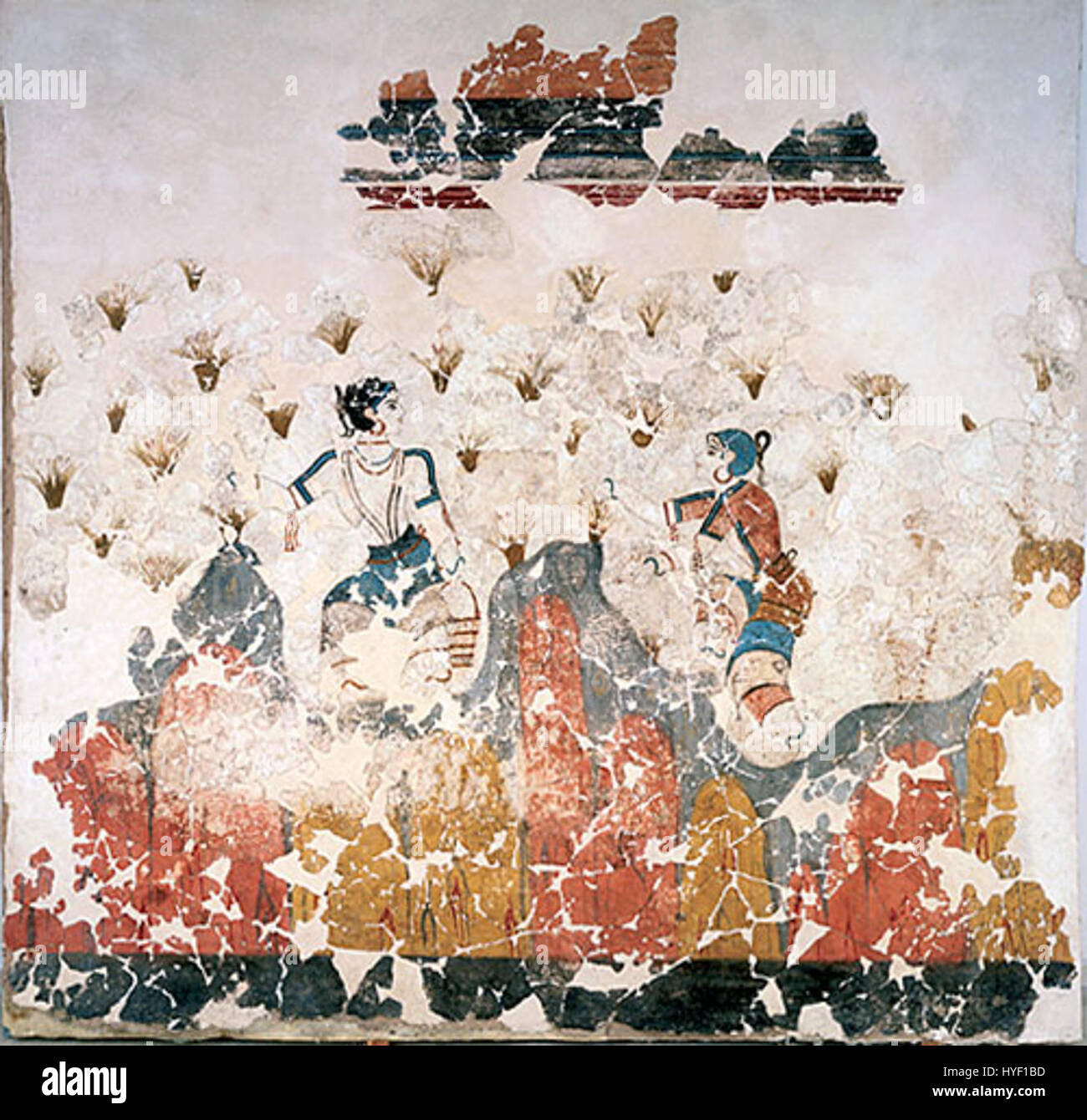 The Saffron Gatherers of Santorini captures the traditional harvest of ...