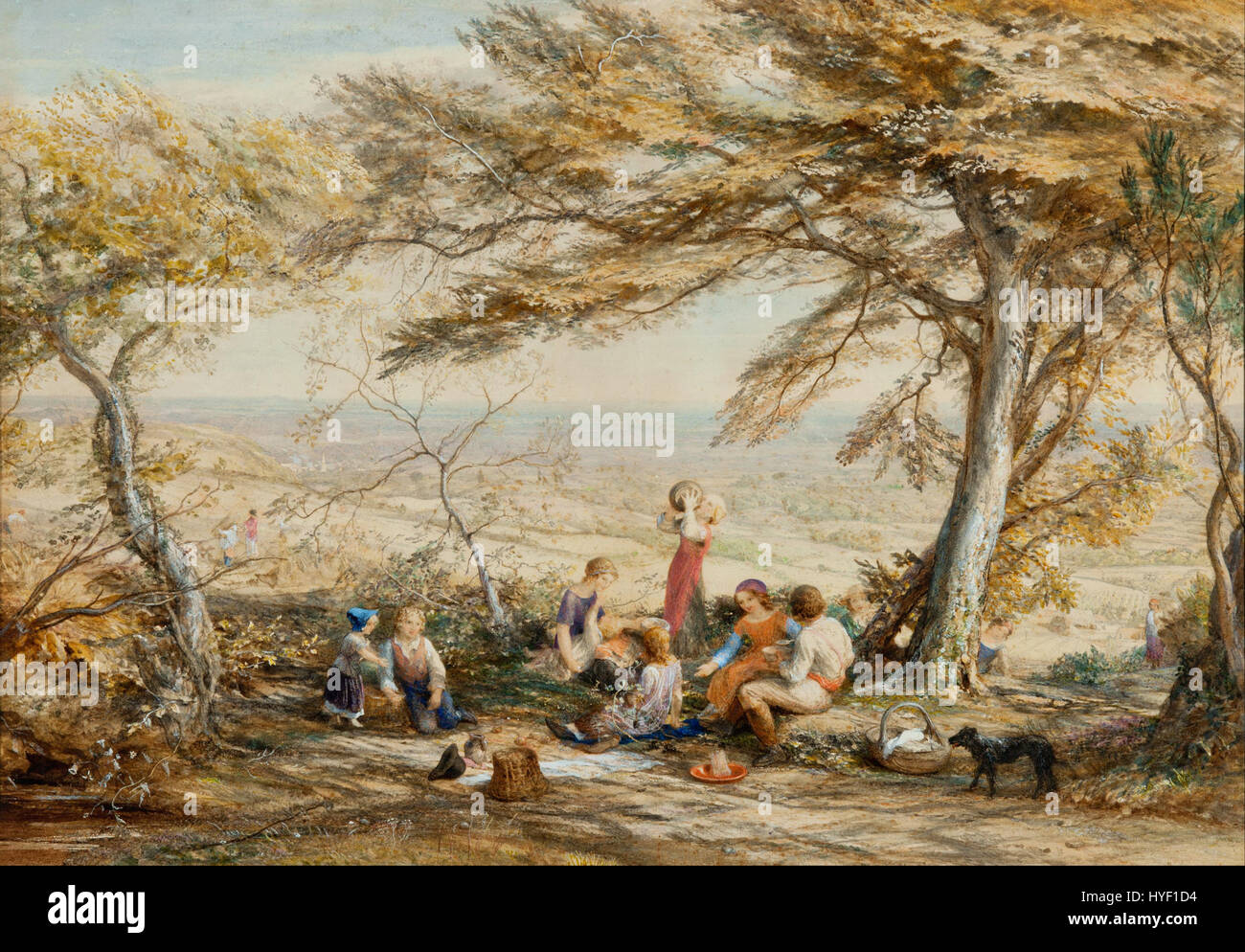 Samuel Palmer’s 'The Rustic Dinner' captures a peaceful, rural scene ...