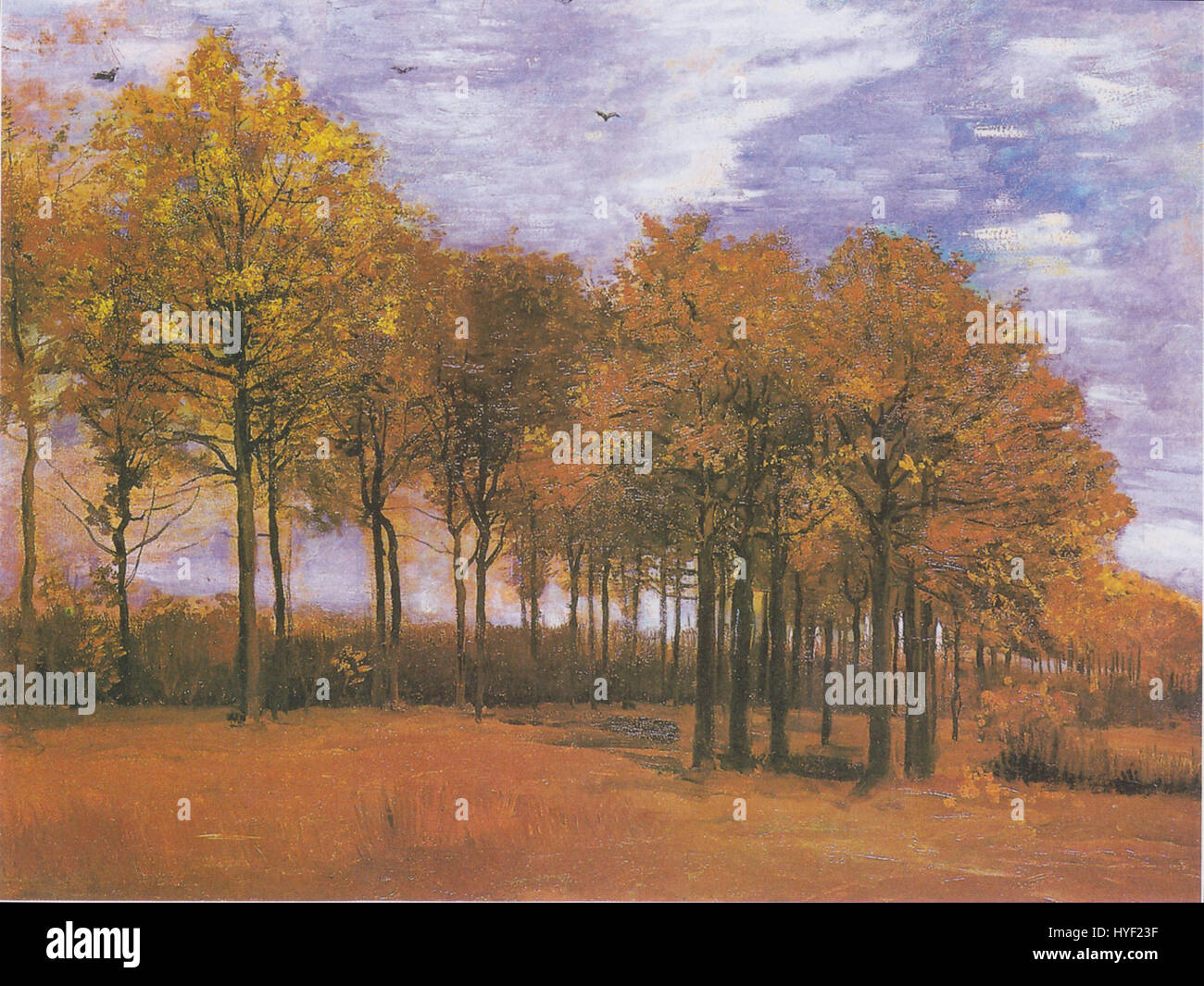 *Herbstlandschaft* (Autumn Landscape) by Vincent van Gogh is a vibrant ...