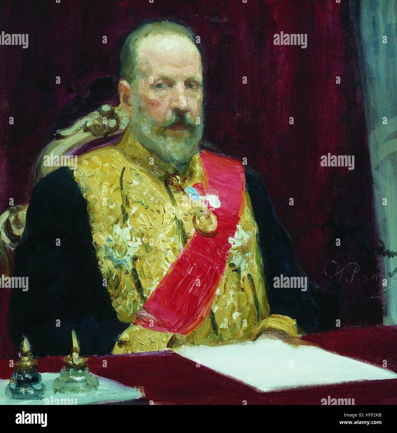 'Witte' by Repin is a portrait of the Russian statesman Sergei Witte ...