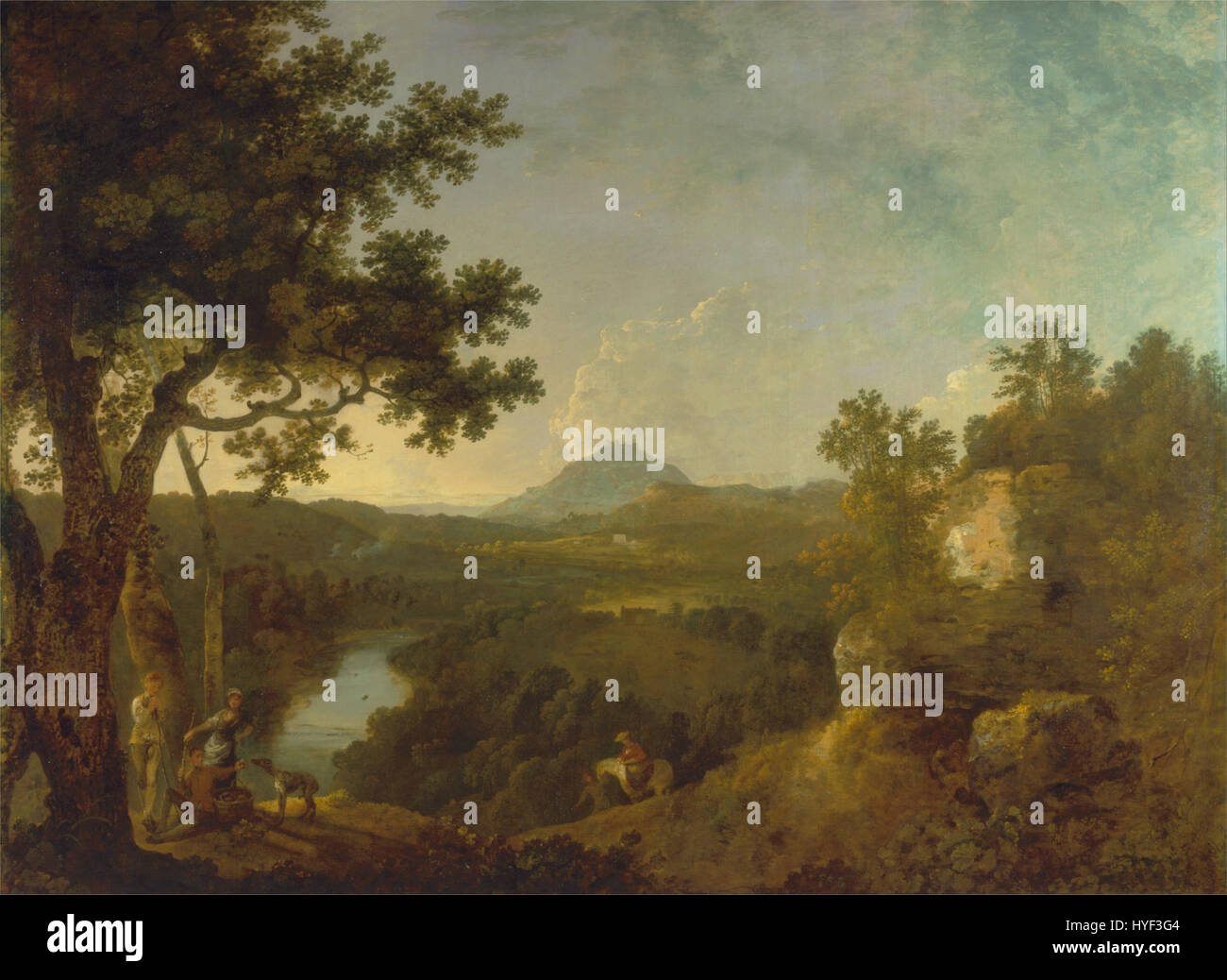 *View near Wynnstay* by Richard Wilson depicts the rural landscape ...