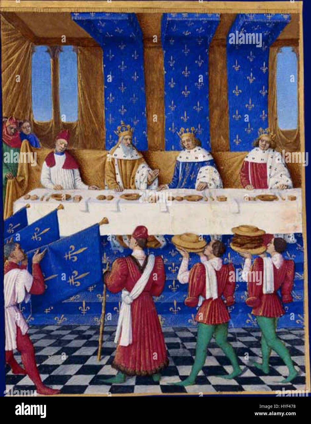 The 'Banquet de Charles V le Sage' depicts a grand banquet held by ...