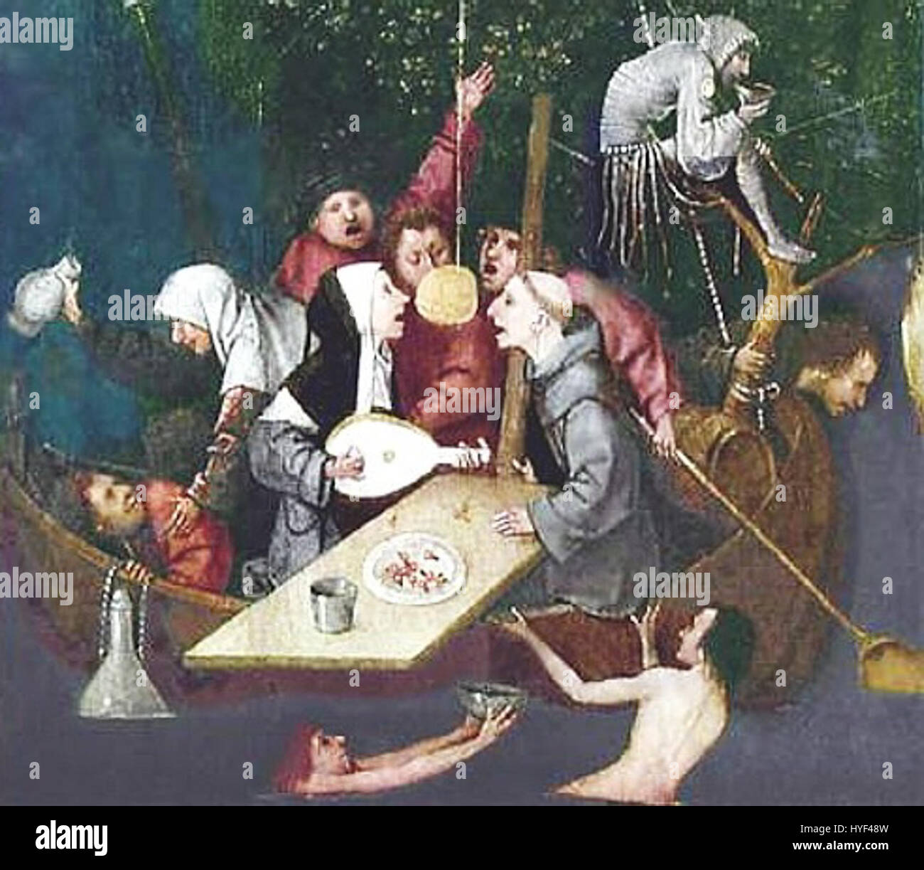 Hieronymus Bosch's 'Narrenschiff' ('Ship of Fools') is a satirical ...