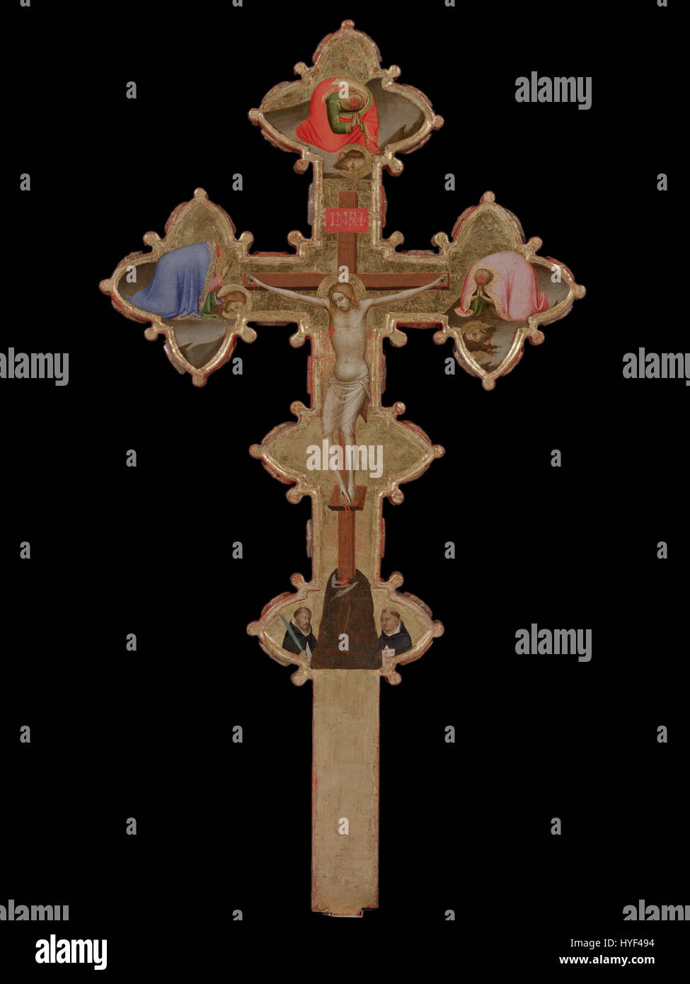 The portable double-sided cross by Bernardo Daddi showcases intricate ...