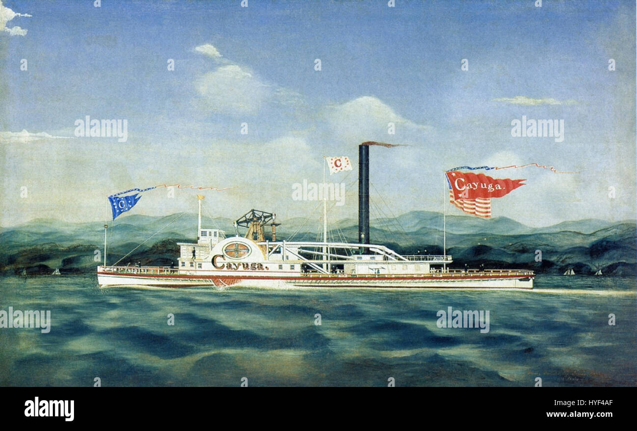 The Cayuga was a steamboat used in the 19th century for transportation ...