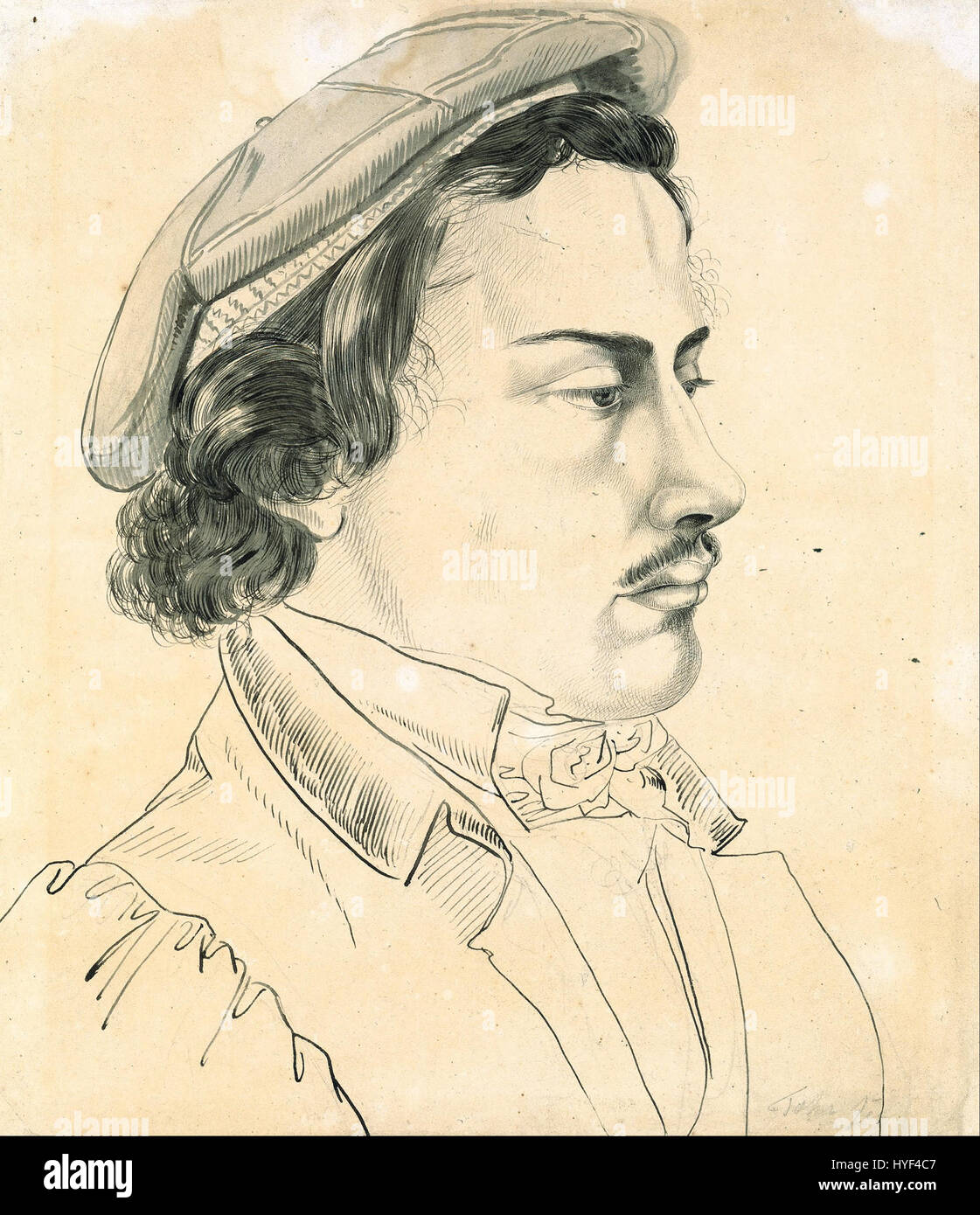 A portrait by Carl Philipp Fohr, depicting a young male student. Fohr ...