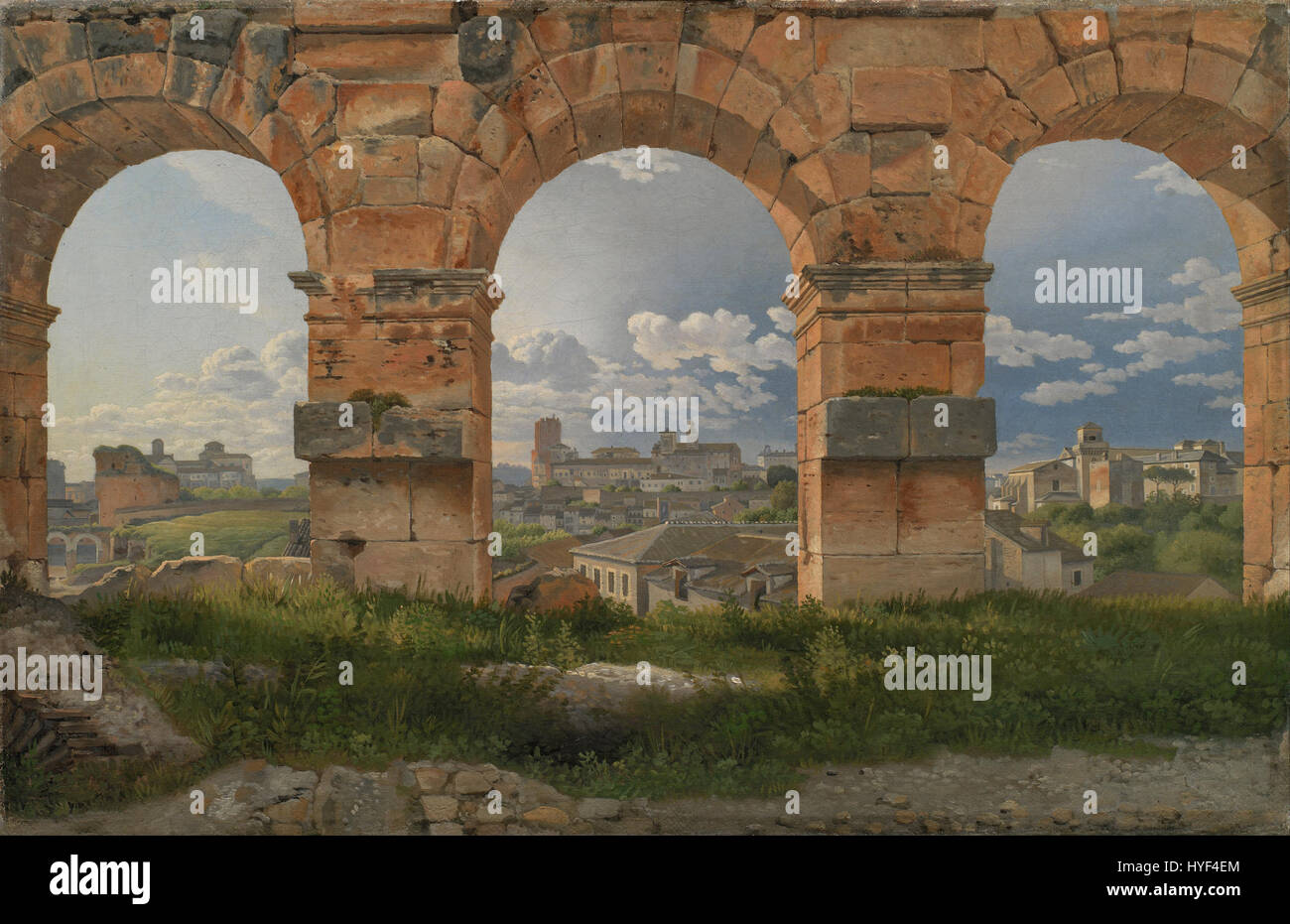 C.W. Eckersberg's painting 'A View through Three Arches of the Third ...