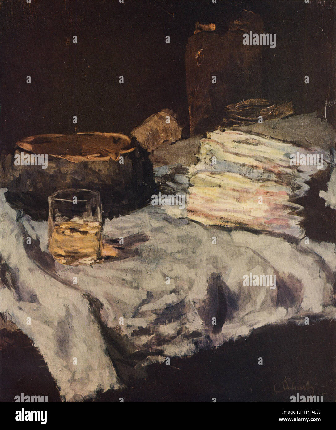 Carl Schuch’s 'Stillleben mit Spargel und Weinglas' (Still Life with ...