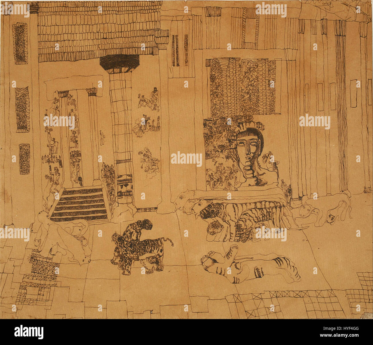 Carl Fredrik Hill's untitled painting depicts a palace setting with an ...
