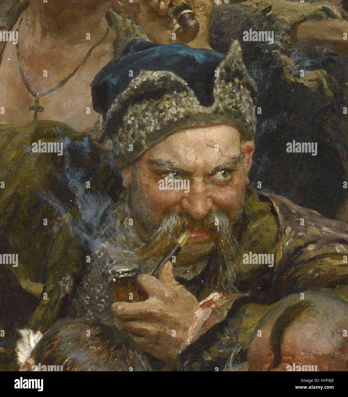 Ilya Repin's painting 'Saporoger Kosaken' features a Ukrainian Cossack ...