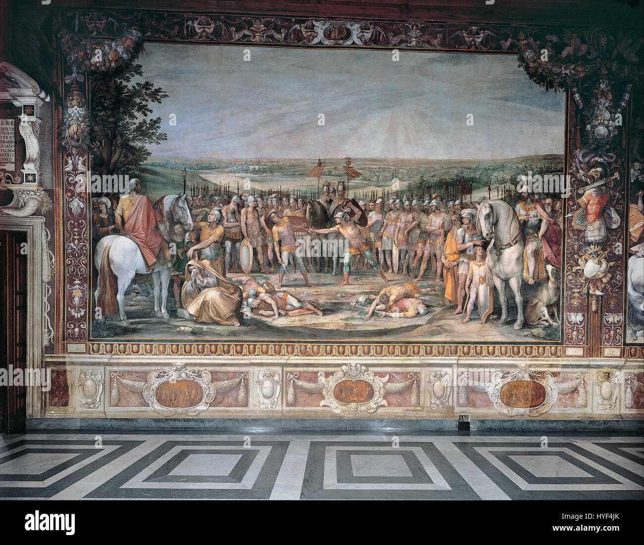 'Combat of the Horatii and the Curiatii' by Cavalier d'Arpino is a ...