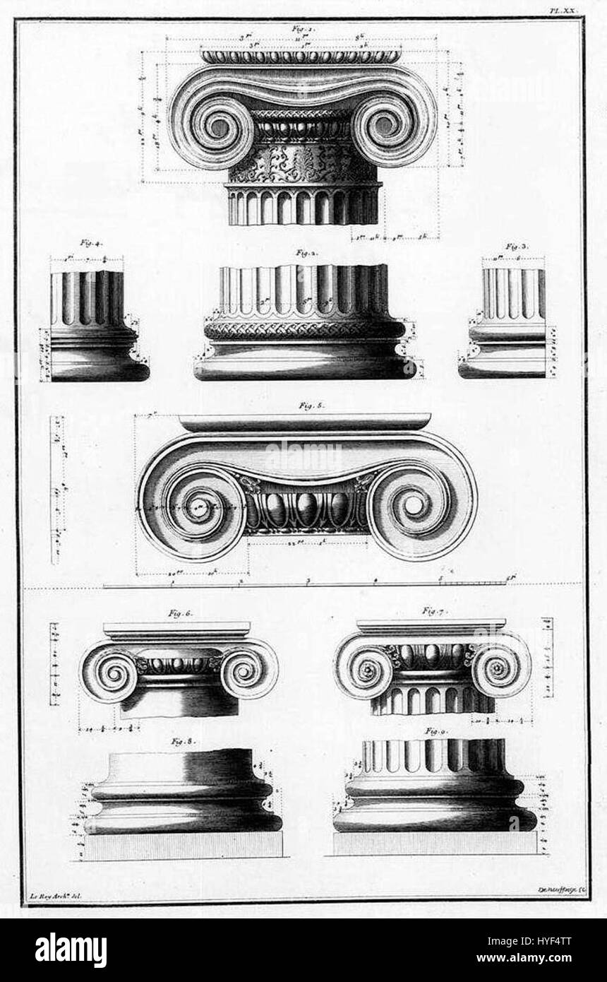 Classical order of architecture Black and White Stock Photos & Images ...