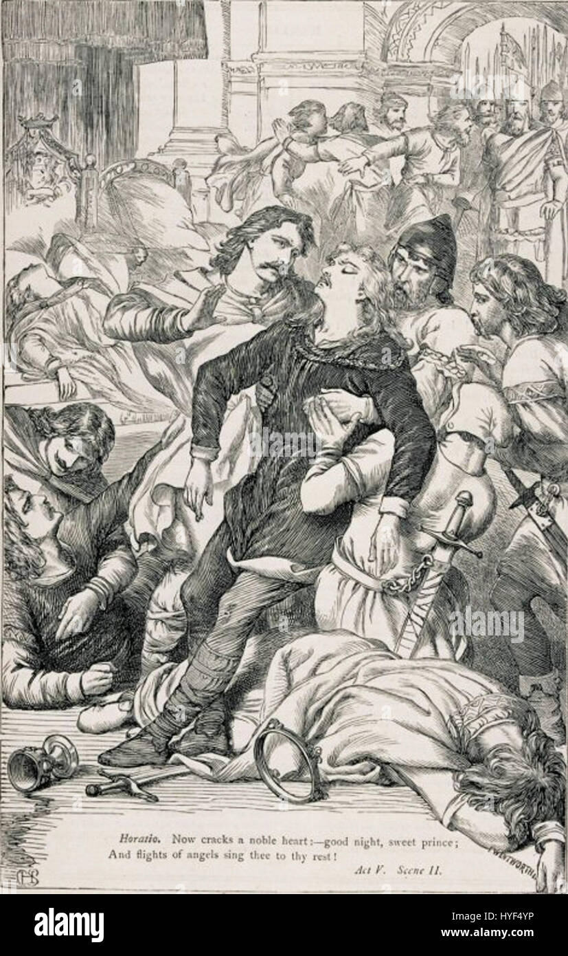 Death of Hamlet Henry Selous Stock Photo - Alamy