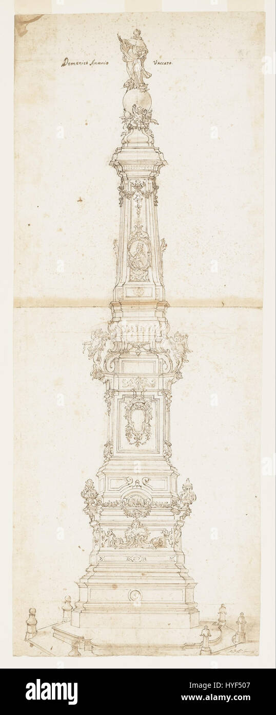Domenico Antonio Vaccaro’s design for the Obelisk of St. Dominic in ...