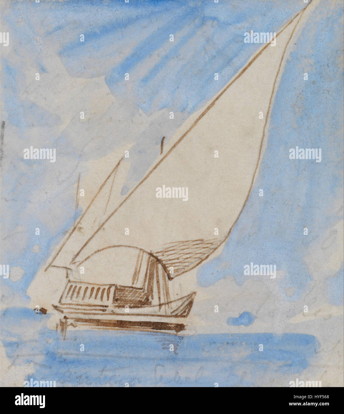 Edward Lear's 'Boat on the Nile' captures the serene and picturesque ...