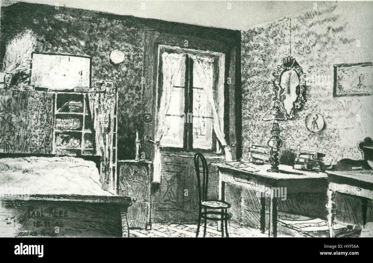 Paul Klee's 'My Room' from 1896 represents his early explorations in ...