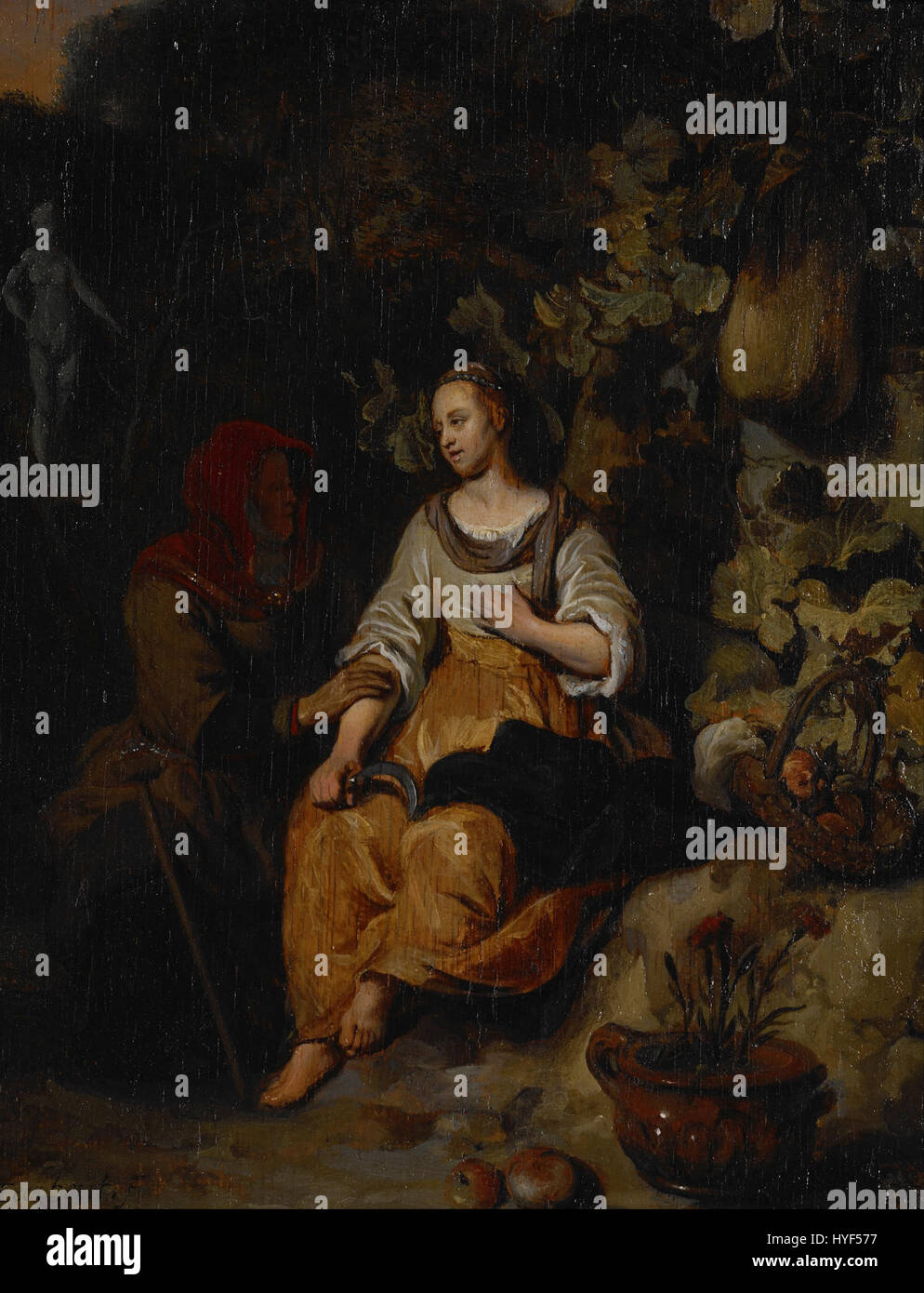 ‘Vertumnus and Pomona’ by Gerbrand van den Eeckhout illustrates the ...