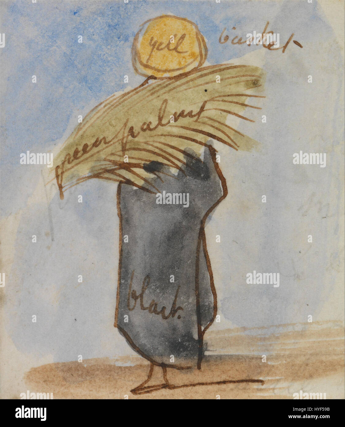 Edward Lear's *Egyptian Man* is a work showcasing his skill in ...