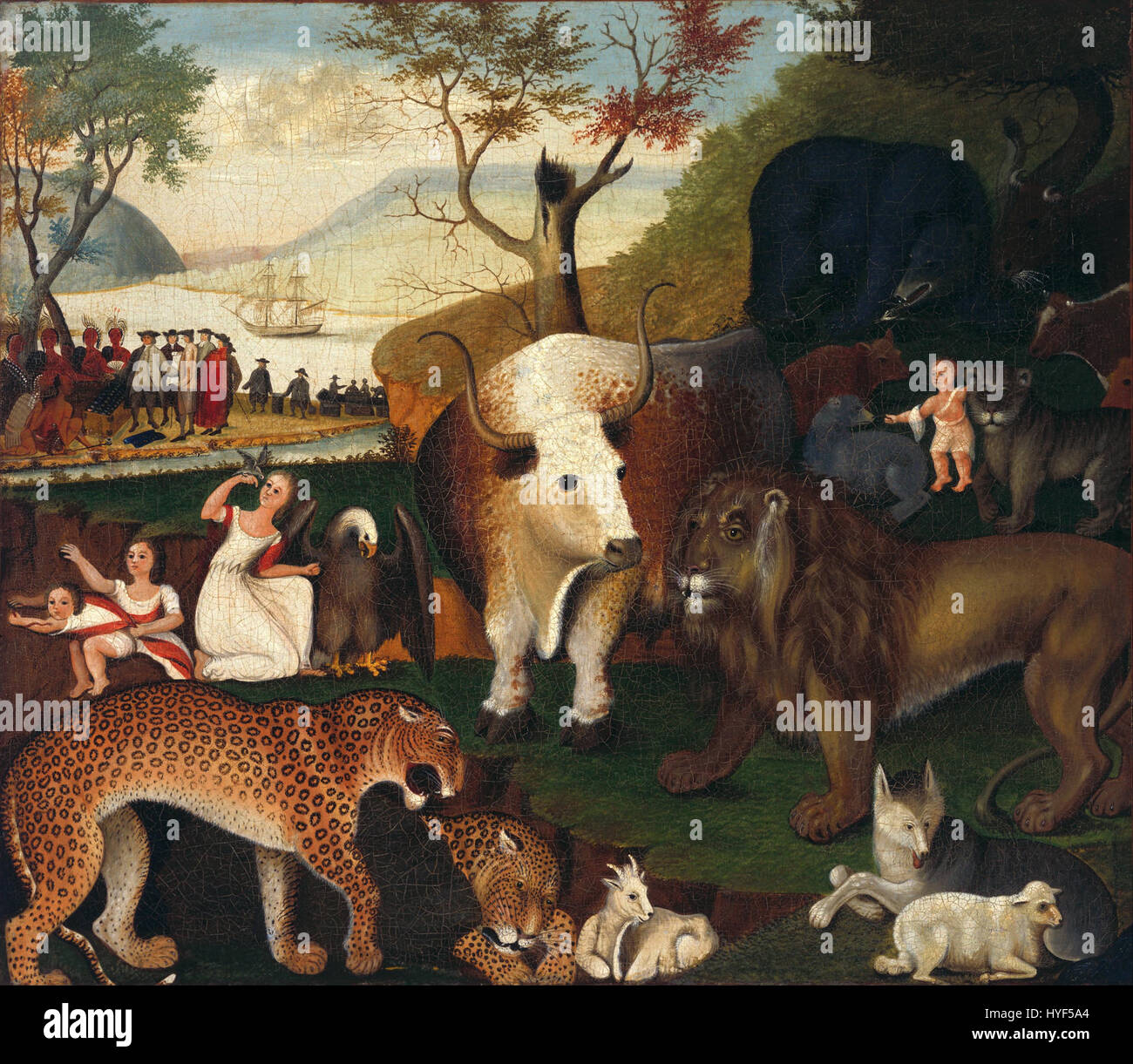 Edward Hicks The Peaceable Kingdom Google Art Project (723124 Stock ...