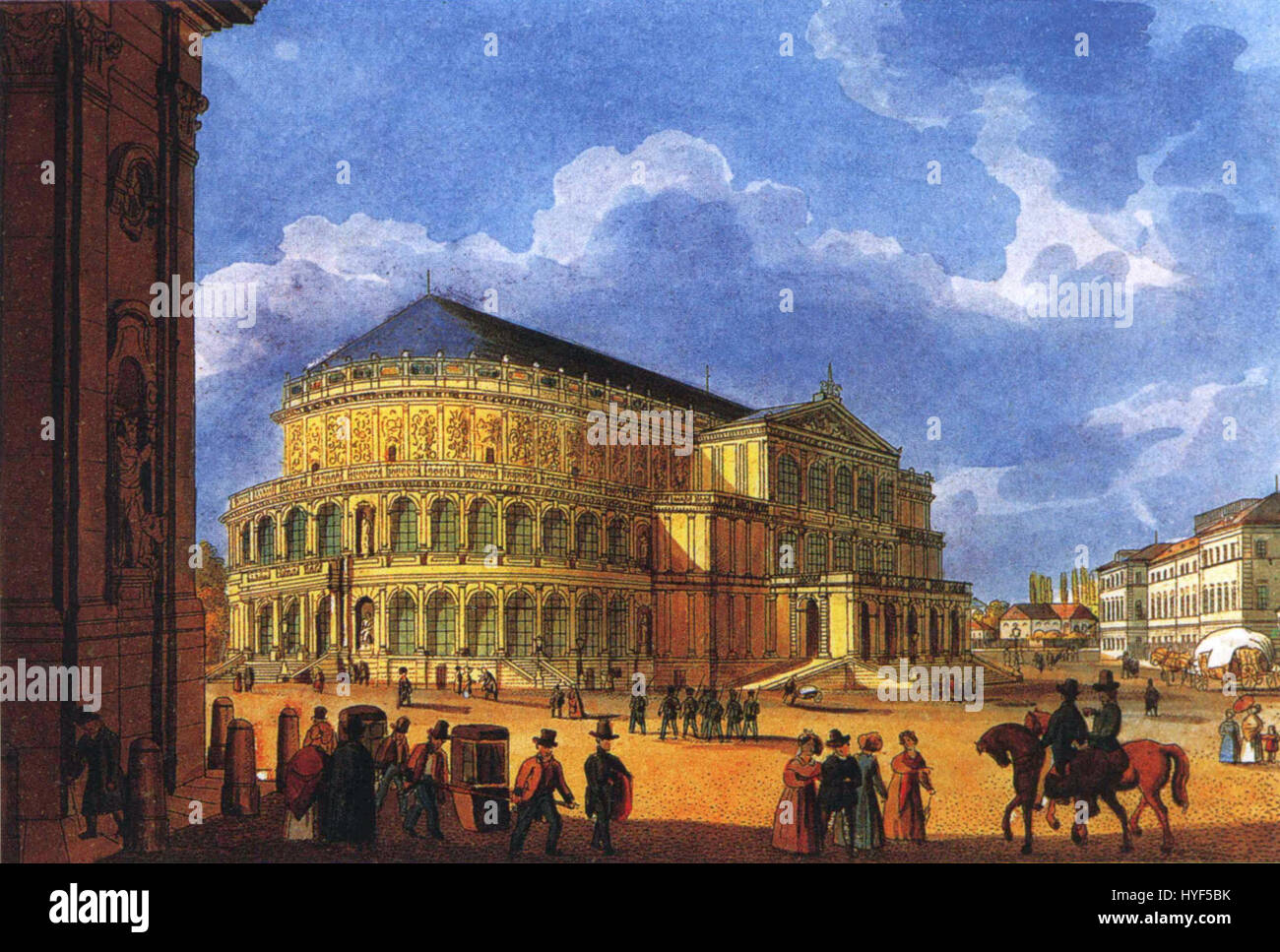 ‘Erstes Opernhaus Sempers’ refers to the first opera house designed by ...