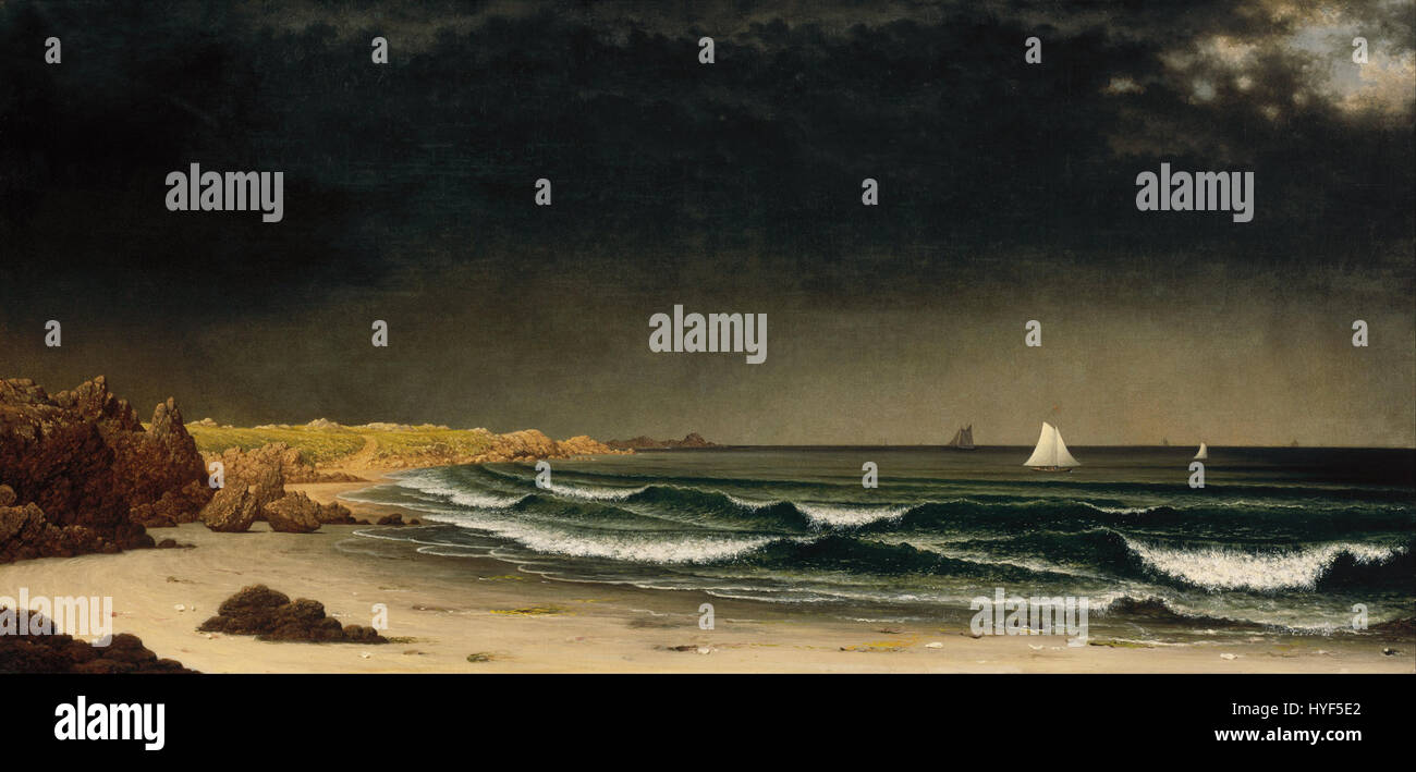 Martin Johnson Heade's 'Approaching Storm' depicts a dramatic seascape ...