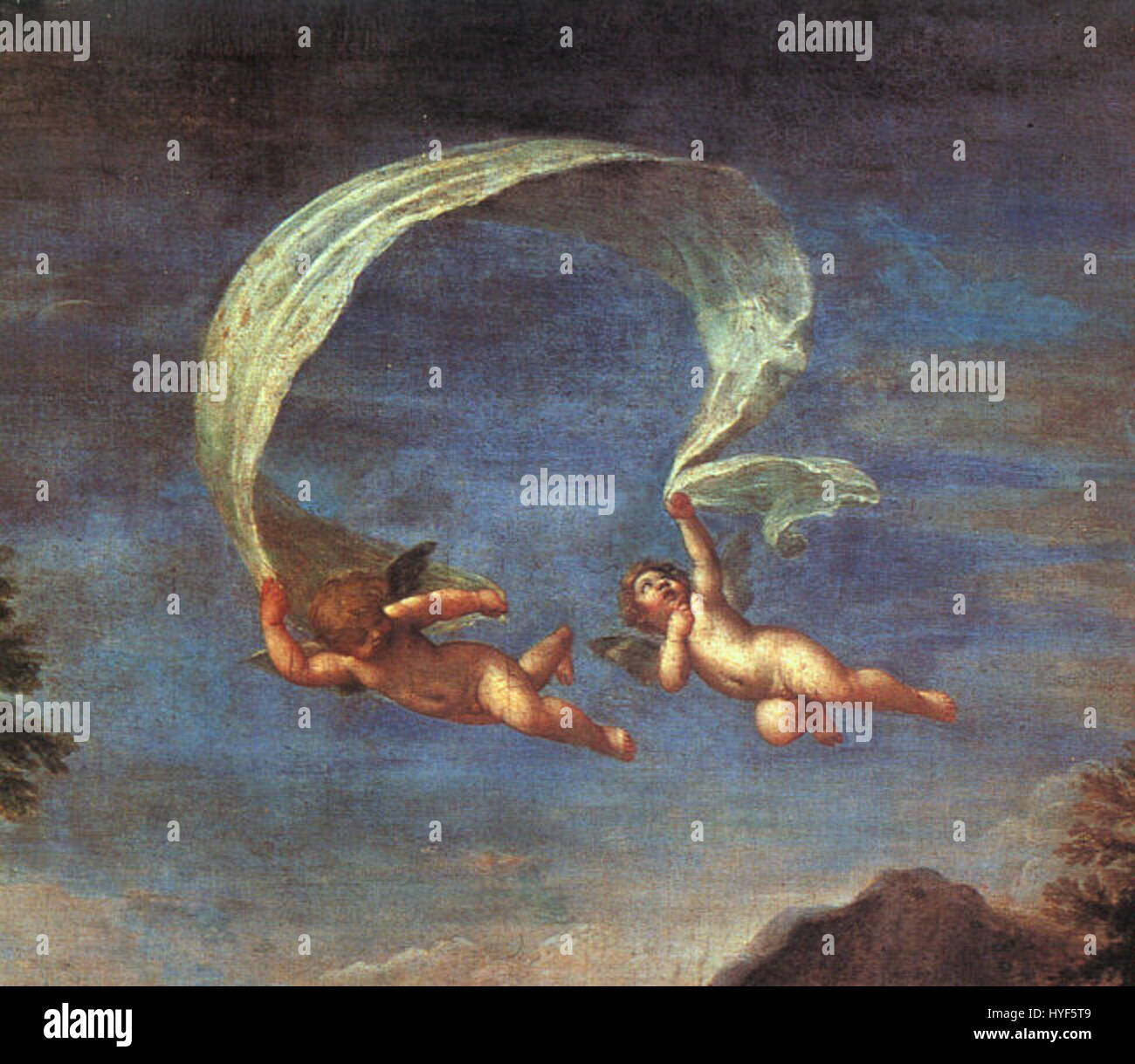 Detail of 'Adonis Led by Cupids to Venus' by Francesco Albani ...