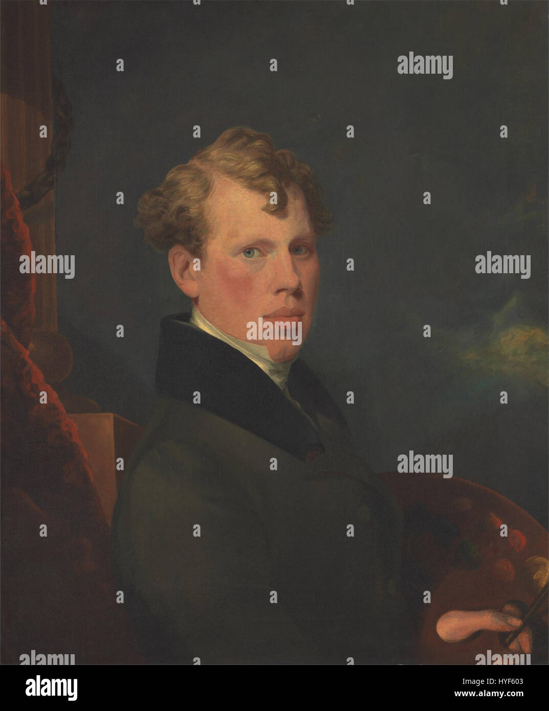The self-portrait of George Chinnery, an English painter known for his ...