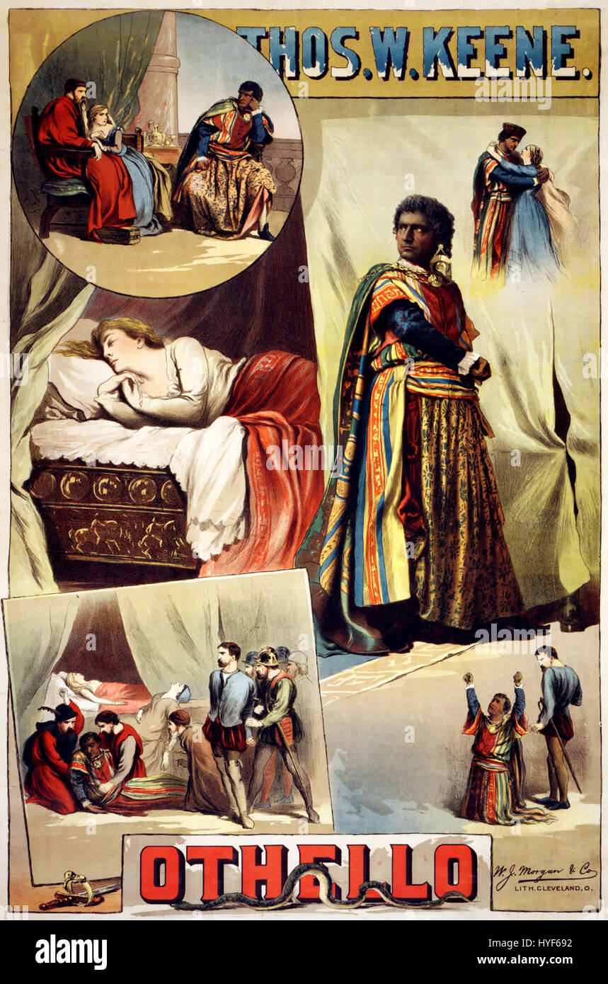 Thomas W. Keene portrayed Othello in a 19th-century American production ...