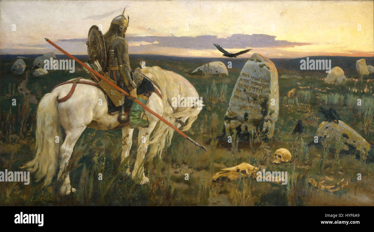 *The Knight at the Crossroads* is a famous painting by Viktor Vasnetsov ...