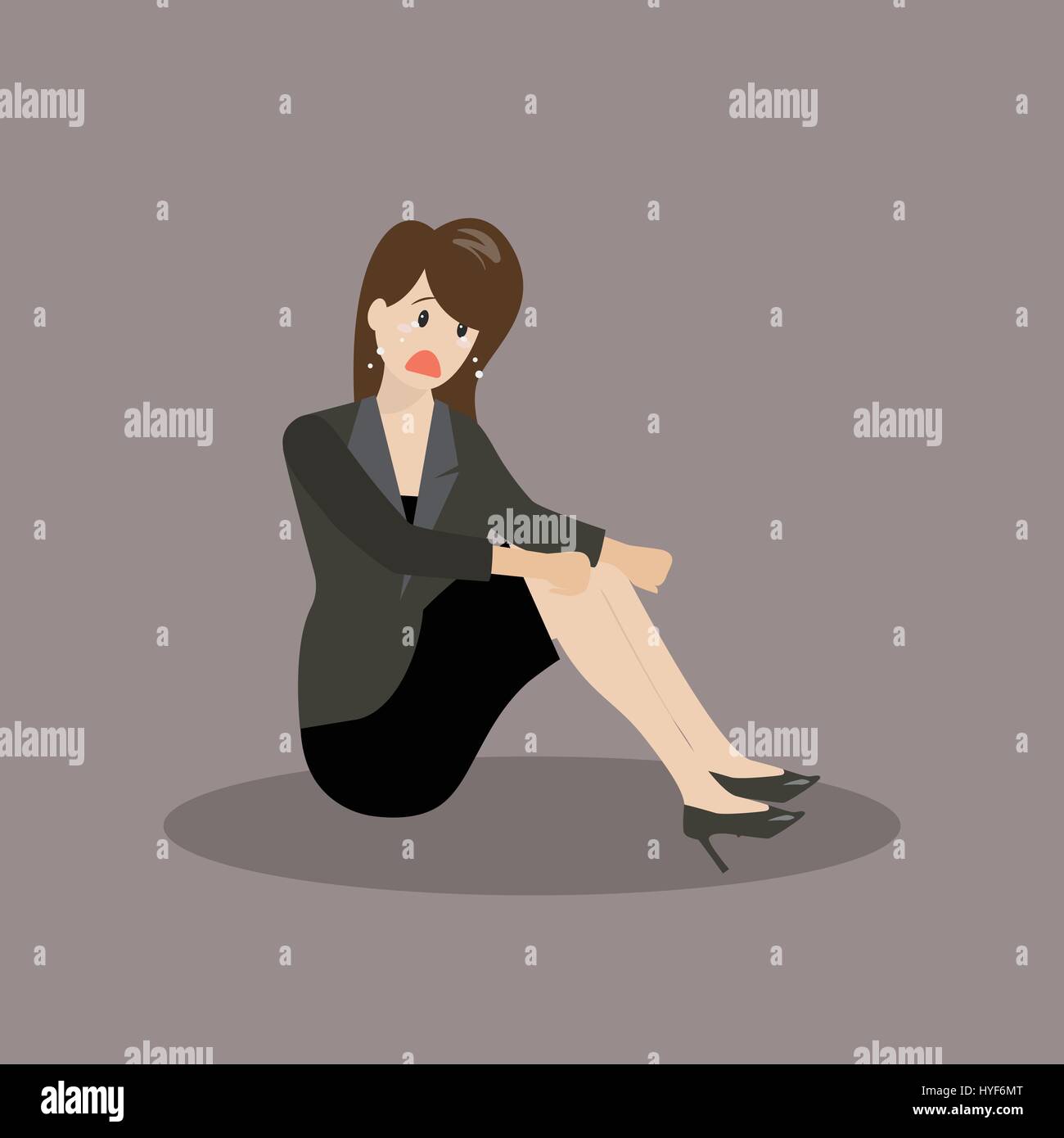 Feeling alone Stock Vector Images - Alamy