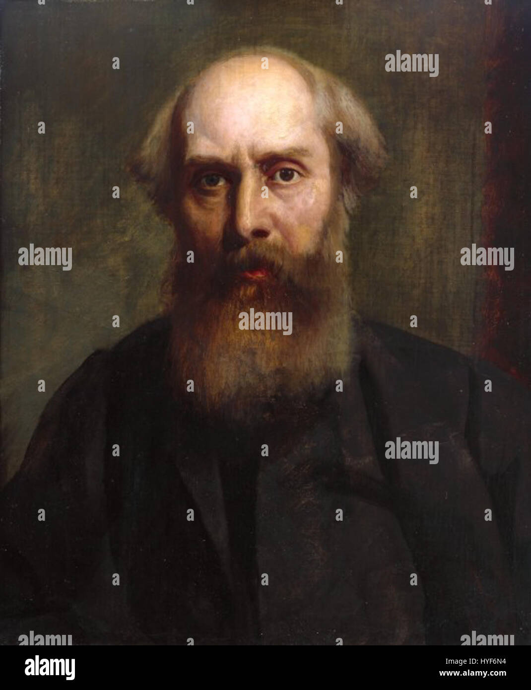 The self-portrait of Hart captures the artist in a reflective pose ...