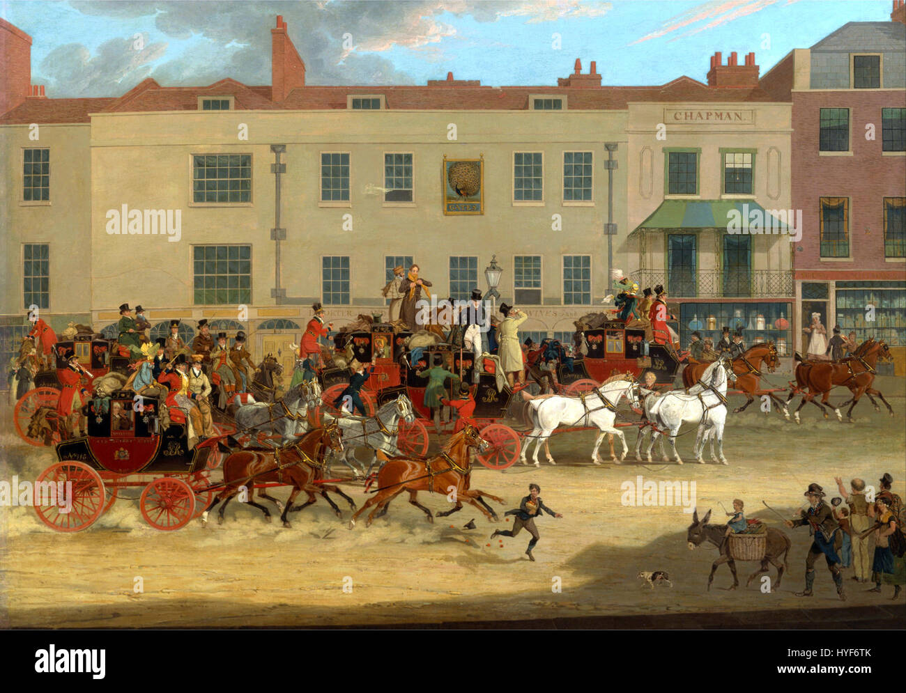 James Pollard's ‘North Country Mails at the Peacock, Islington’ depicts ...