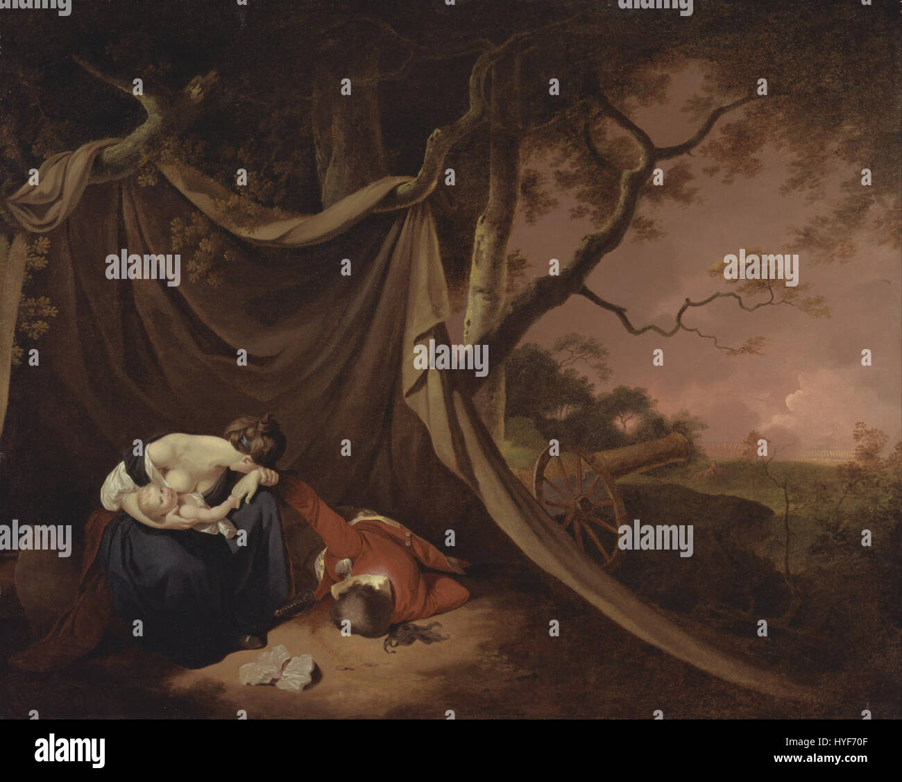 'The Dead Soldier' is a painting by English artist Joseph Wright of ...