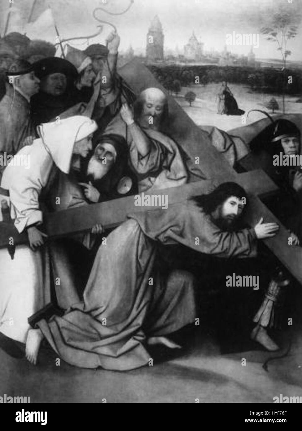 'Christ Carrying the Cross' by Jheronimus Bosch, before restoration ...