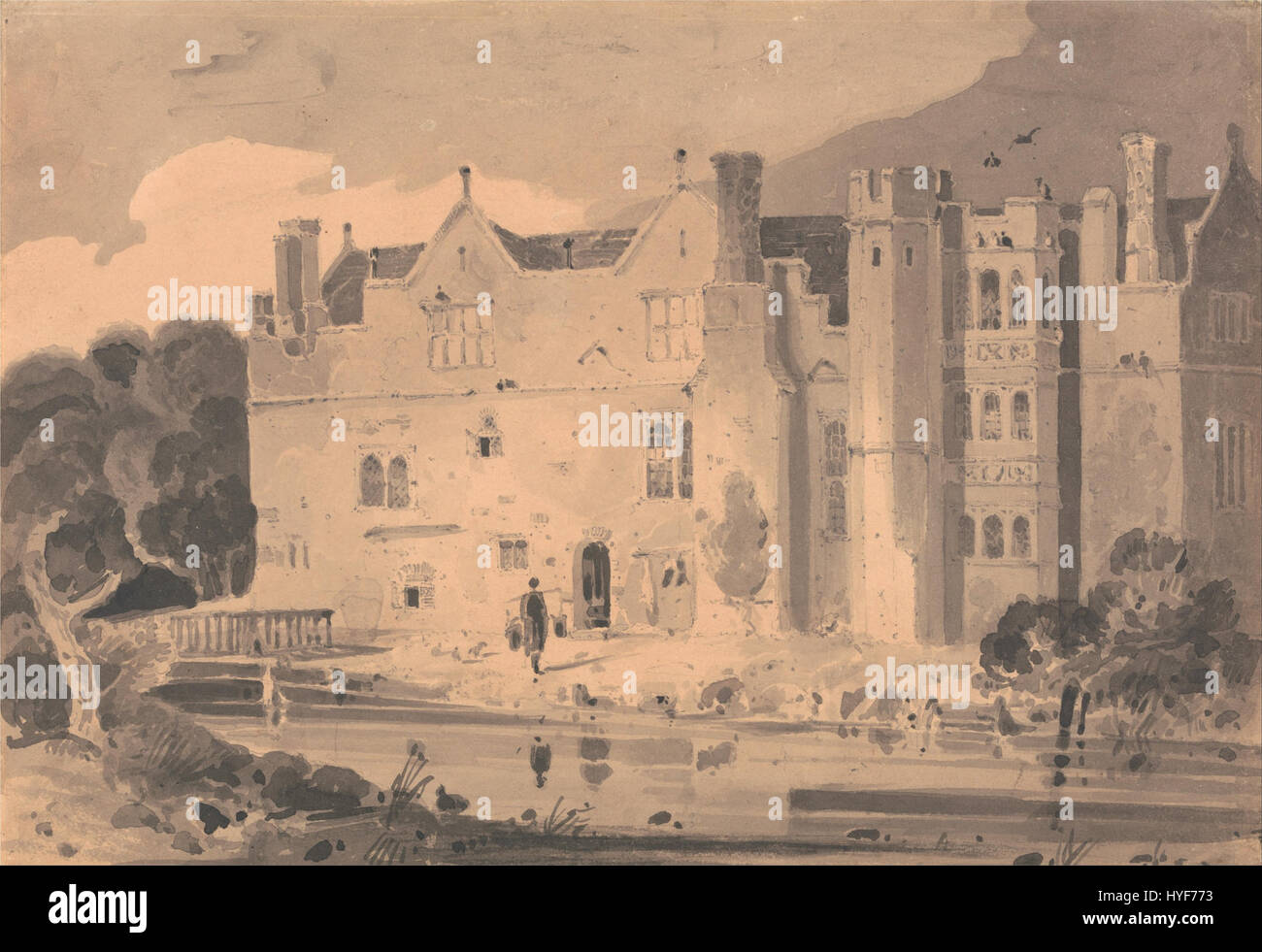 'Hever Castle, Kent' by John Sell Cotman portrays the picturesque ...
