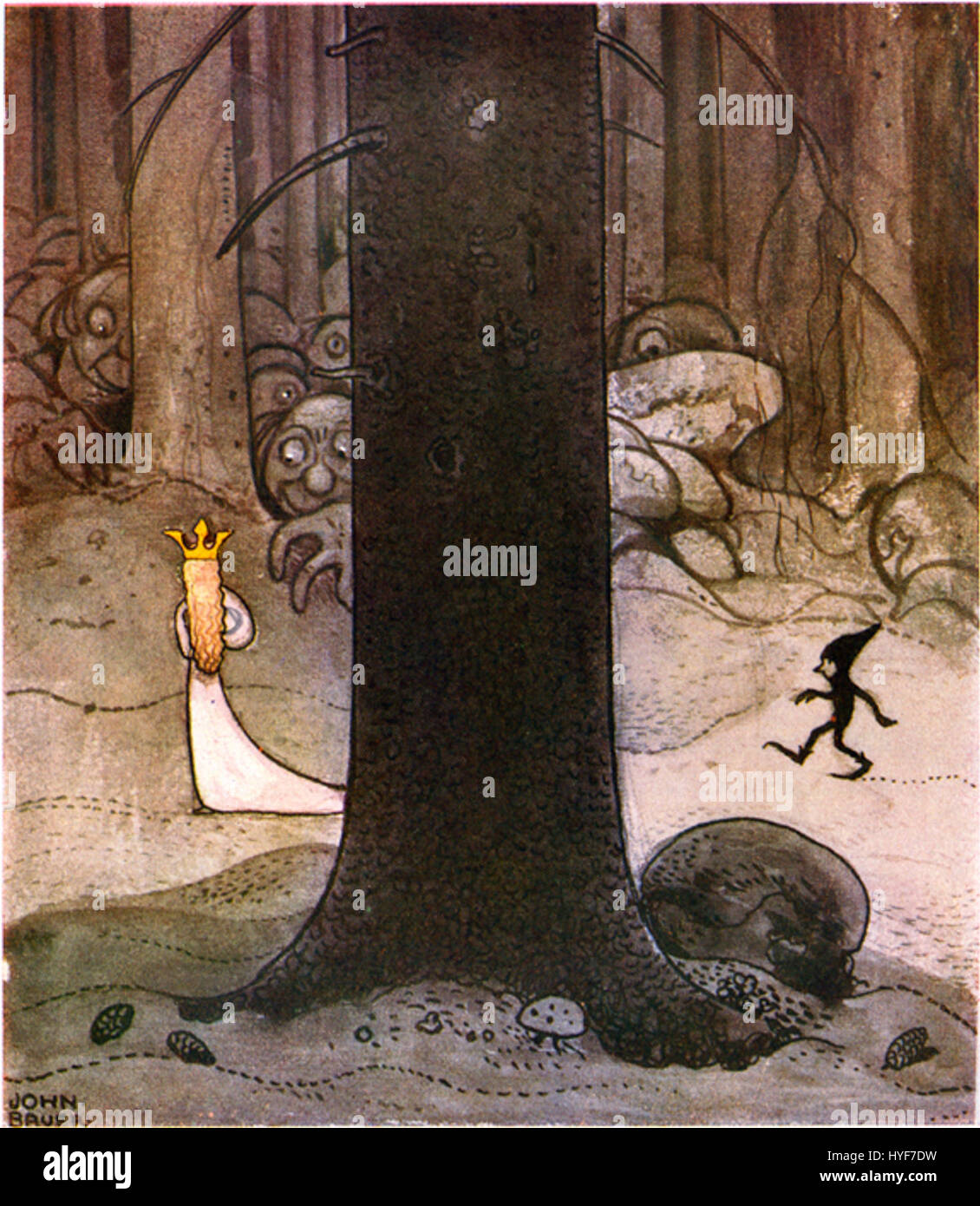 'Princess Daga' is a fairy tale illustration by John Bauer, created in ...