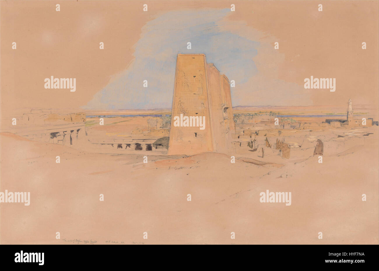 John Frederick Lewis Temple of Edfou, Upper Egypt Google Art Project ...