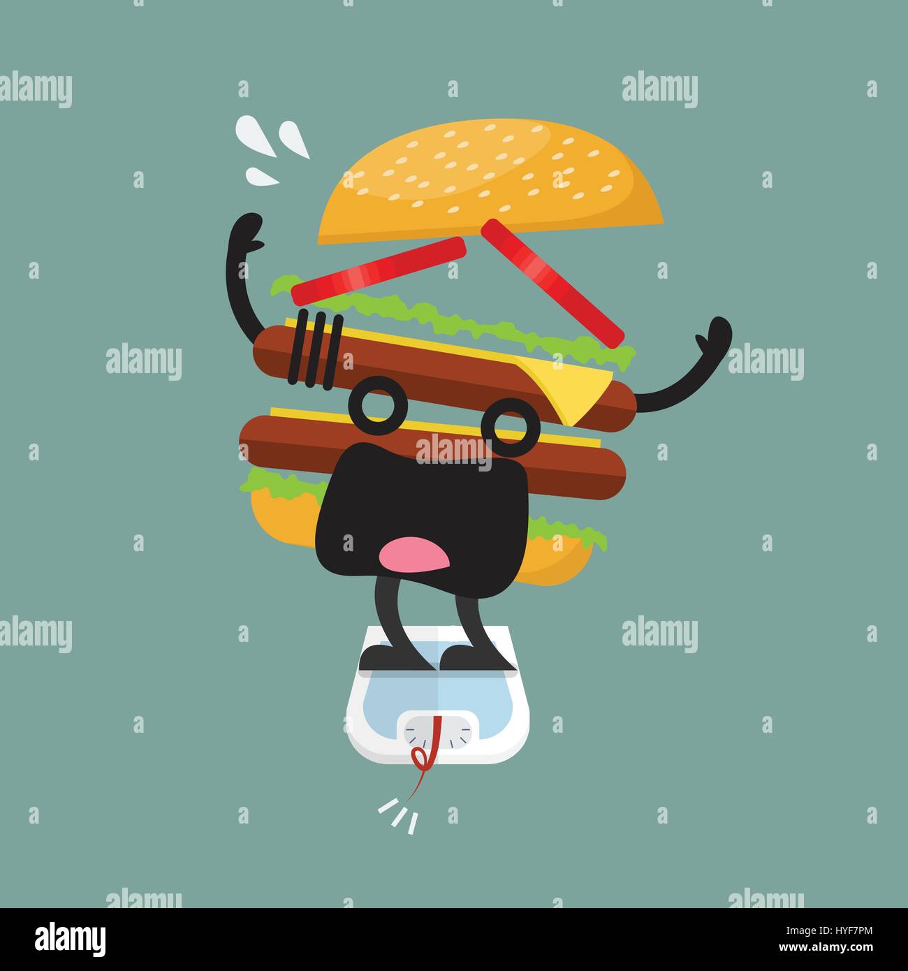 Food scale kilogram Stock Vector Images - Alamy