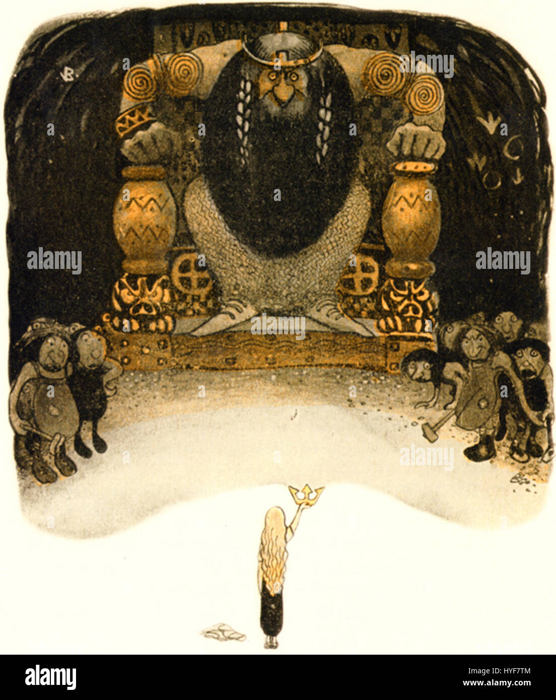 'Princess Daga and the Troll' by John Bauer, created in 1907, is a ...