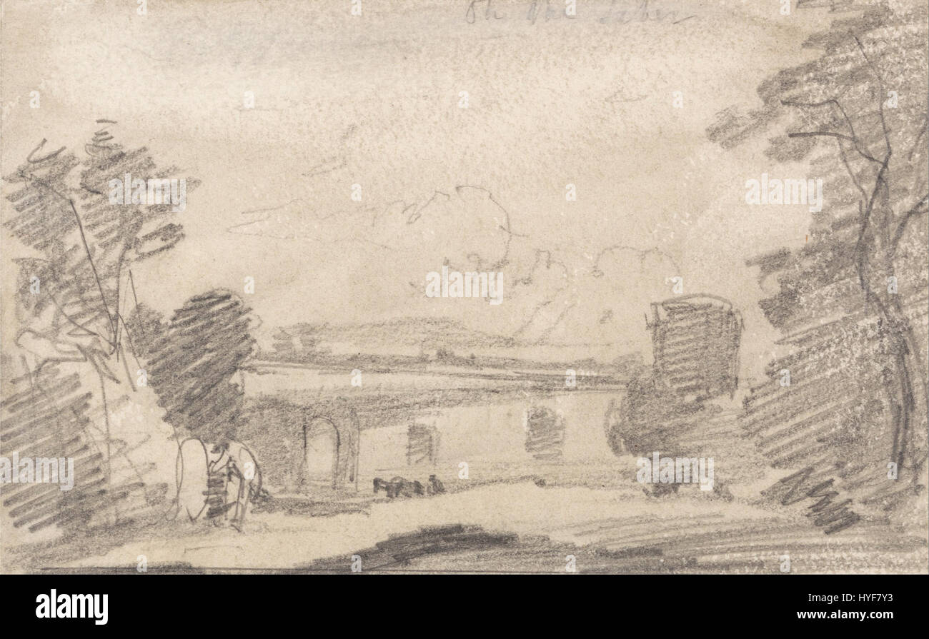 Bridge and Ruin, after Richard Wilson by John Sell Cotman is an ...