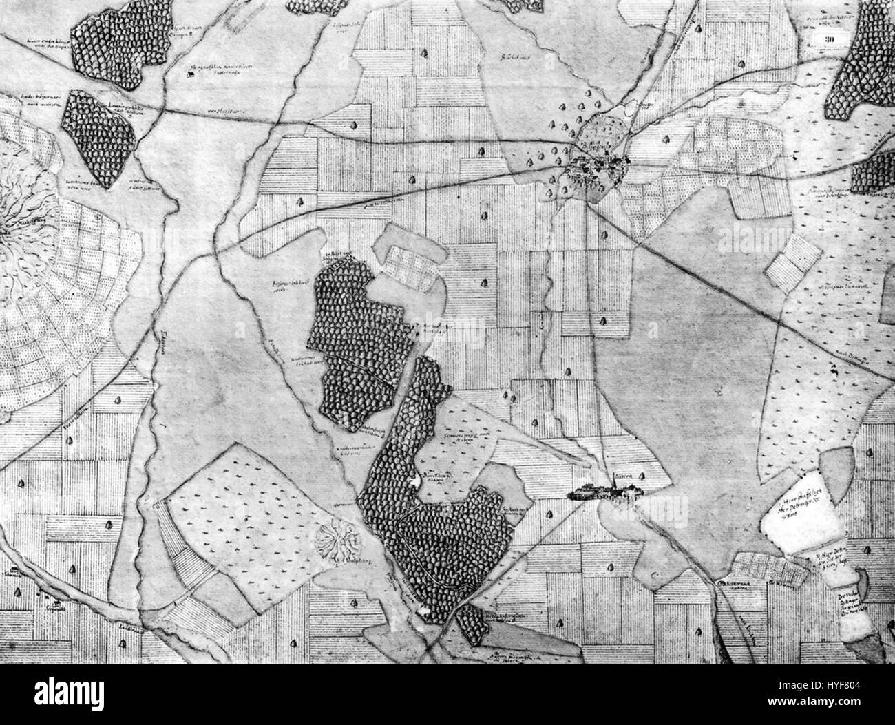 The 'Kiesersche Forstkarte Nr. 30 Bissingen' is a historical forest map ...
