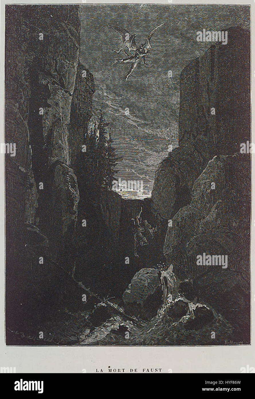 'La Mort de Faust' depicts the tragic end of the legendary figure Faust ...