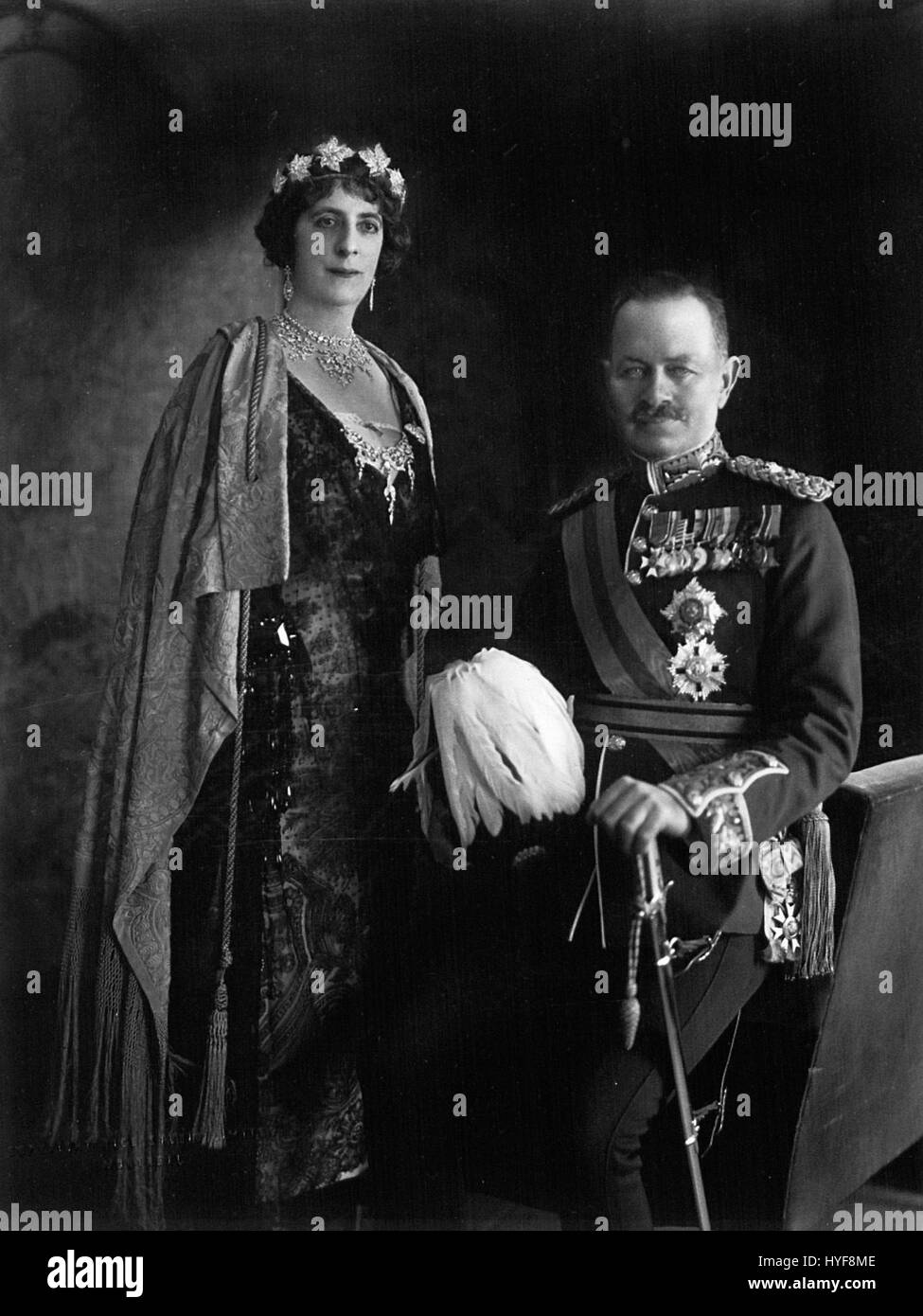 A formal portrait of Lord and Lady Byng, this image captures the ...