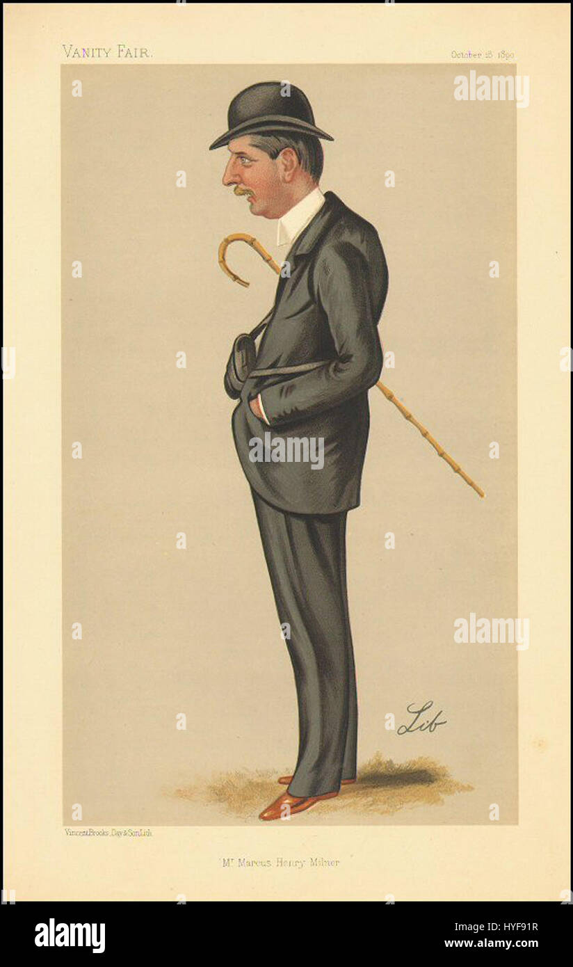 The caricature of Marcus Henry Milner, published in 'Vanity Fair' on ...