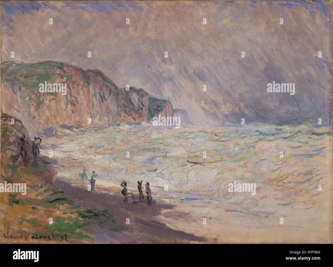 *Heavy Sea at Pourville* by Claude Monet captures the dynamic energy of ...