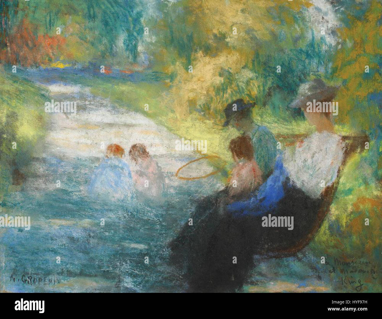 'Scena de Duminica' (Sunday Scene) by Nicolae Gropeanu, presents a ...